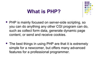 Tech talk: PHP | PPT