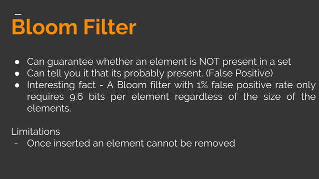 Tech talk Probabilistic Data Structure | PPT