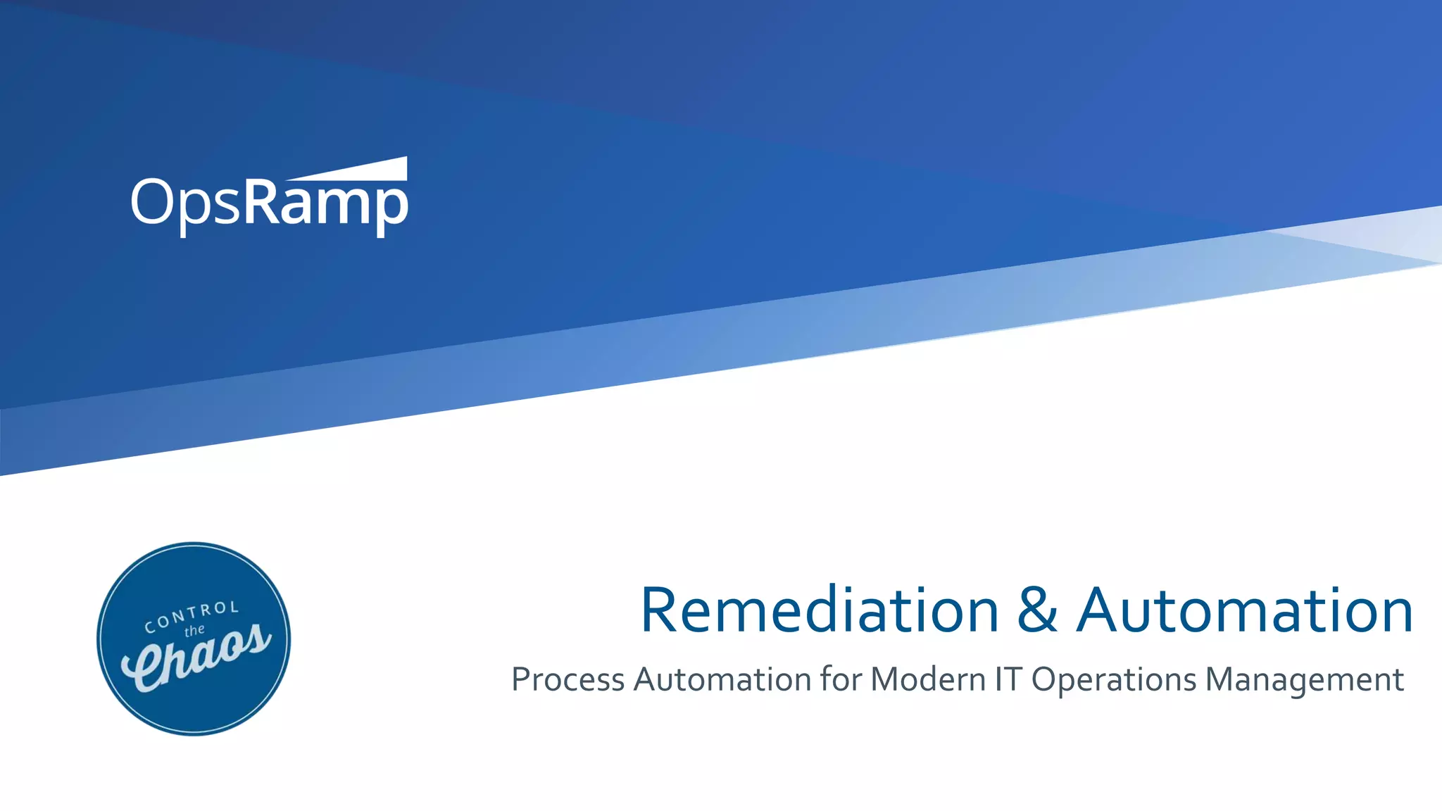 Process Automation for Modern IT Operations Management | PPTX