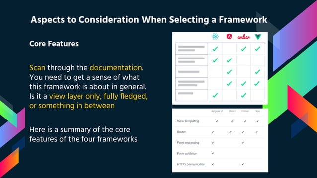 Selecting The Best Javascript Web Framework Ppt