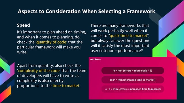 Selecting The Best Javascript Web Framework Ppt