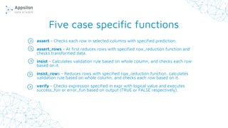 Tech talk - Data Validation with assertr | PPT