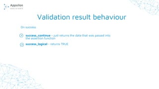 Tech talk - Data Validation with assertr | PPT