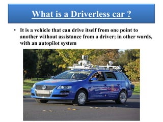 Techtalk. emerging technolgy. driverless car | PPT