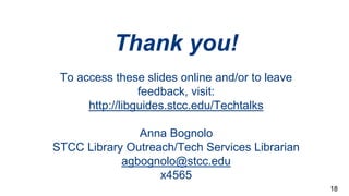 Tech talk intro to Google Drive | PPTX