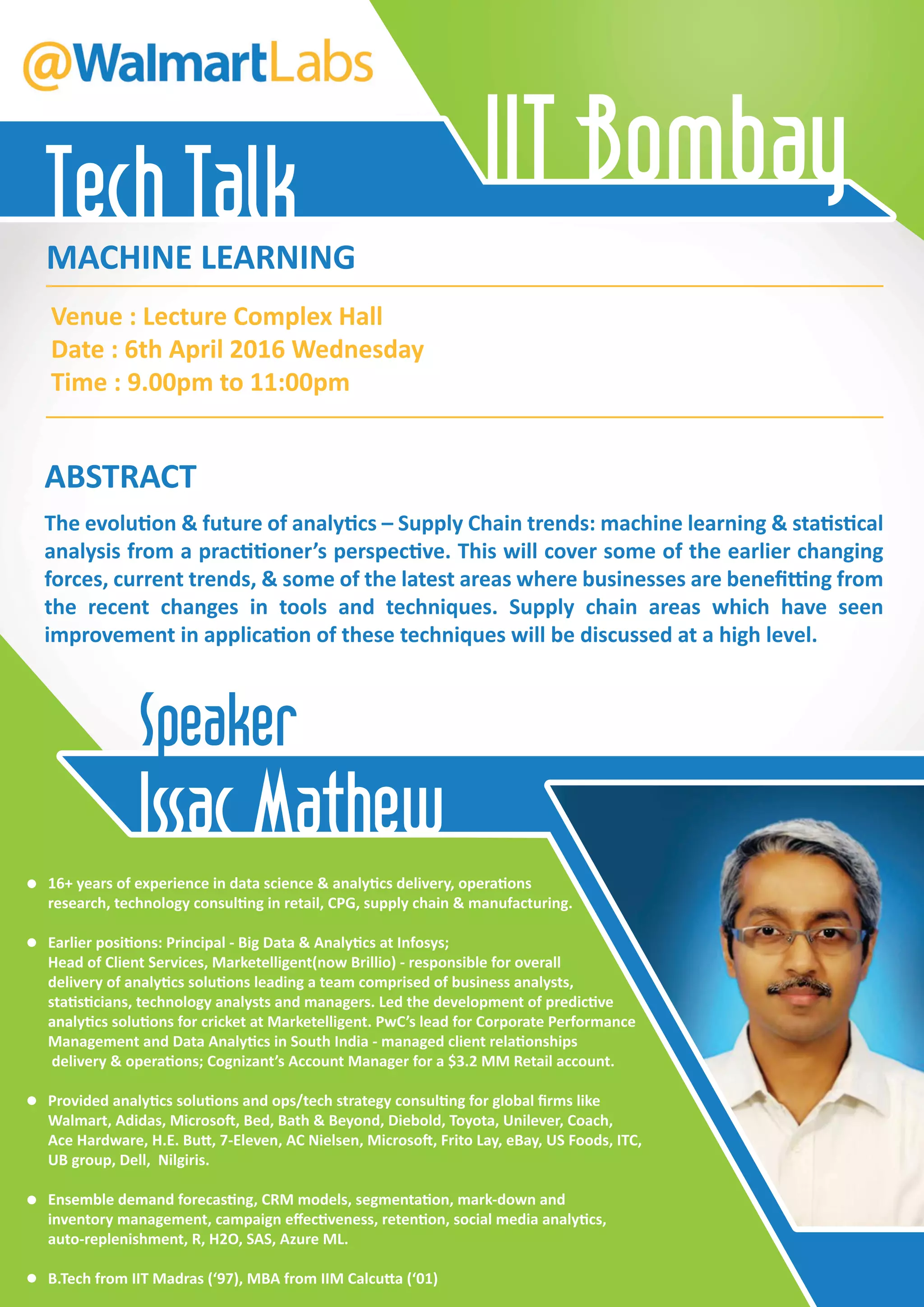 Tech Talk at IIT Bombay on Machine Learning | PDF