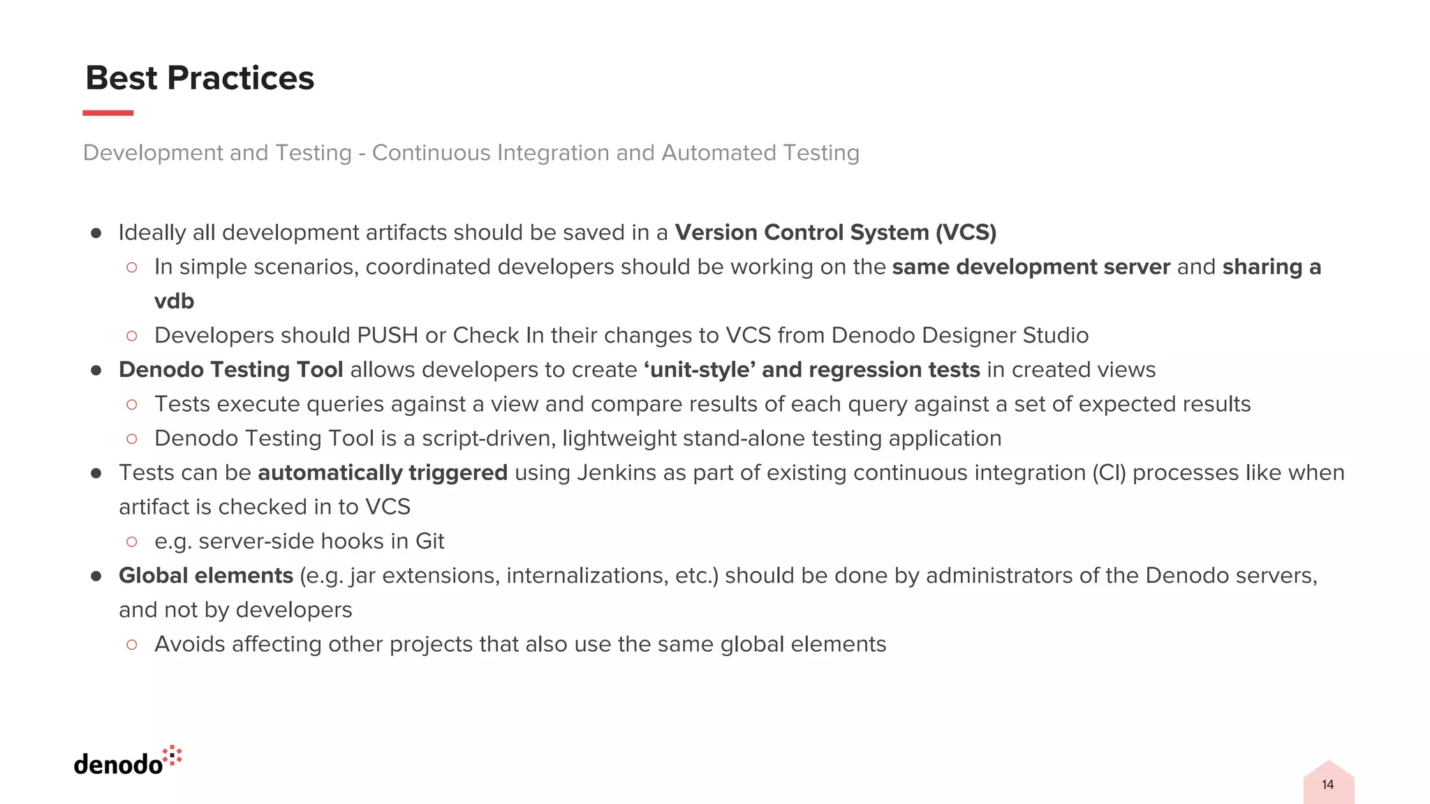 Agile Development Lifecycle and Best Practices with Denodo | PPT