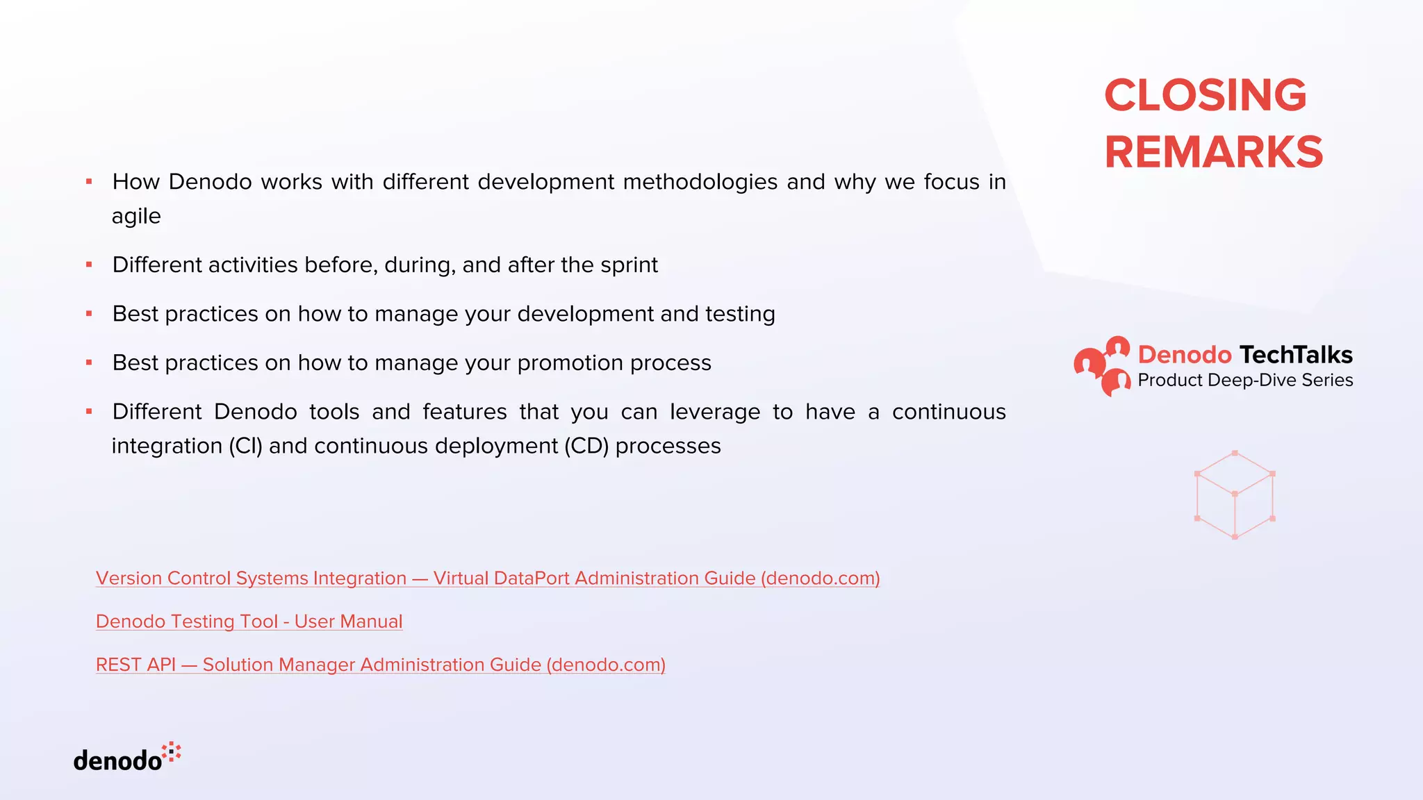 Agile Development Lifecycle and Best Practices with Denodo | PPT