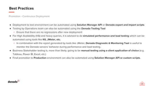 Agile Development Lifecycle and Best Practices with Denodo | PPT