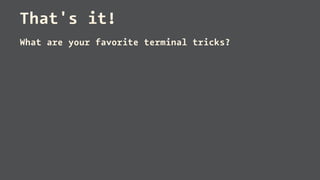 Getting started with the Terminal | PDF