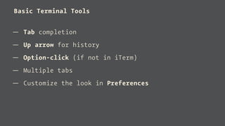 Getting started with the Terminal | PDF