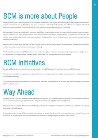 Alternative Work Area in BCM | PDF