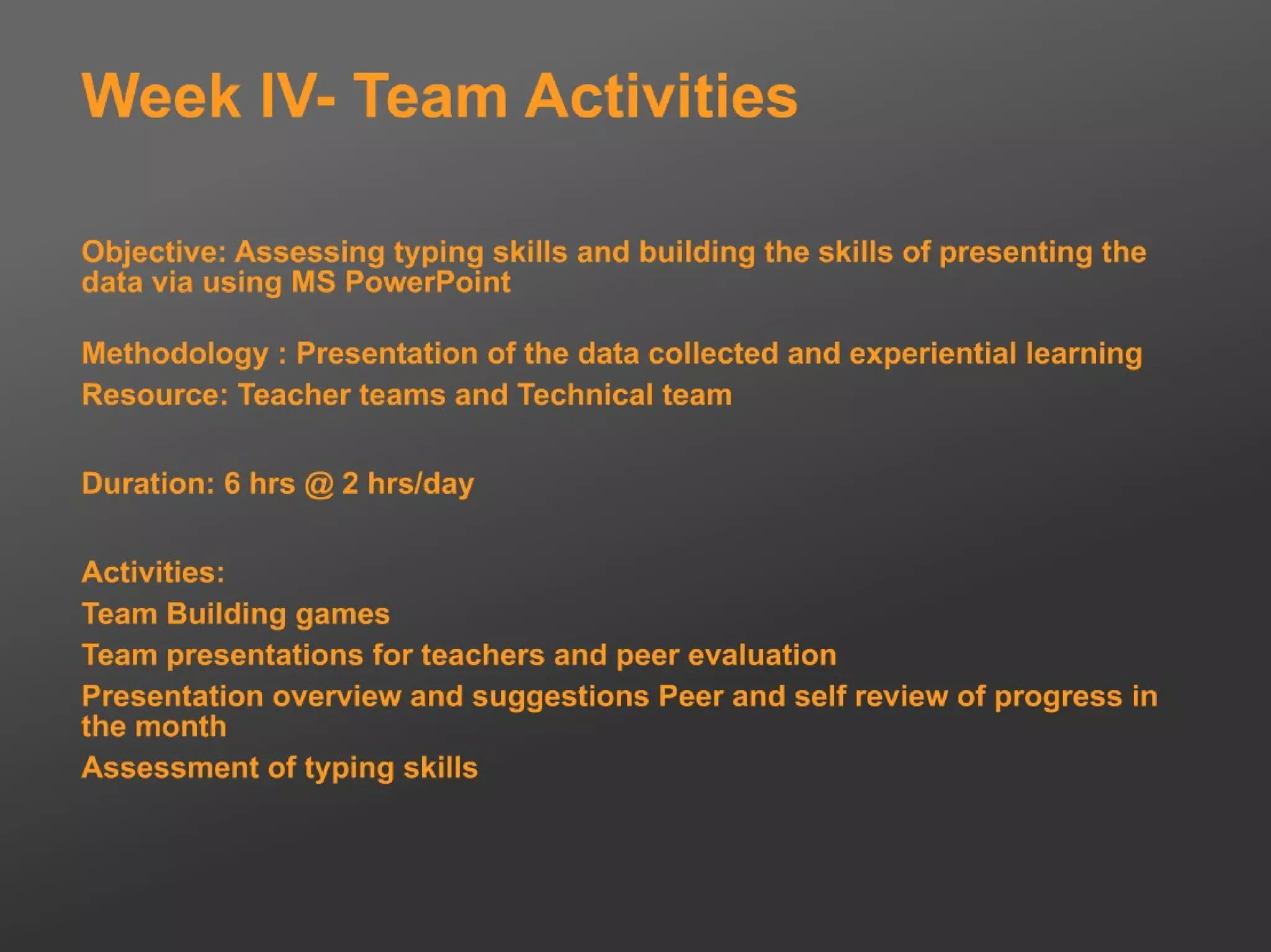 Techteach activity schedule | PPT
