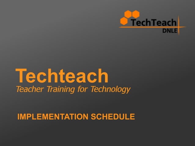 Techteach activity schedule | PPT