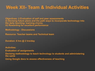 Techteach activity schedule | PPT