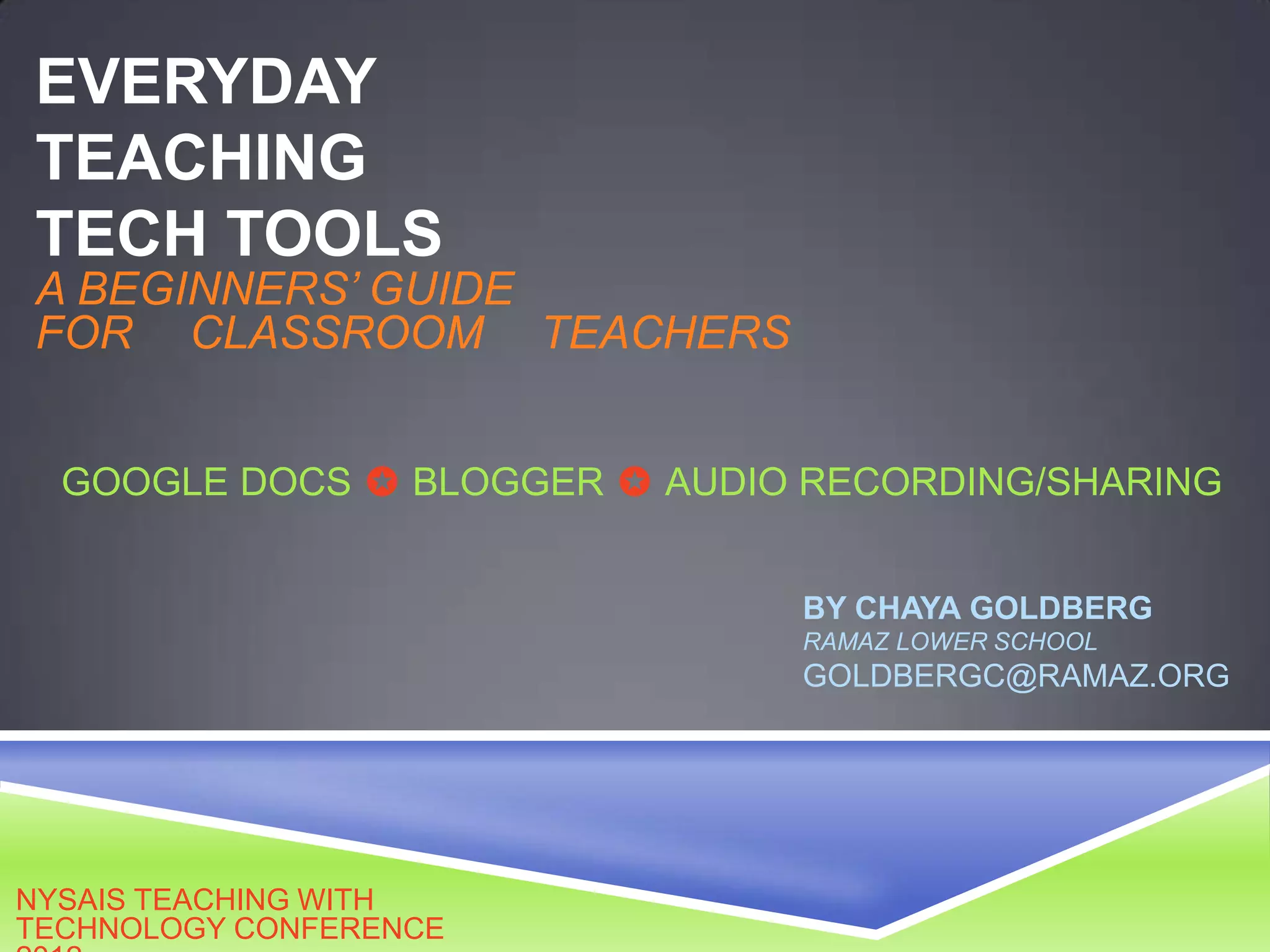 Everyday Teaching Tech Tools | PPT