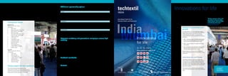 Techtextil india 2013 brochure | PDF