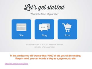Creating a Classroom Website Using Weebly | PPTX | Web Development ...