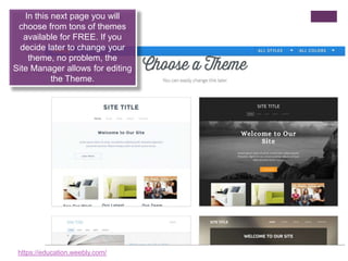 Creating a Classroom Website Using Weebly | PPTX | Web Development ...