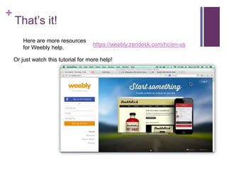 Creating a Classroom Website Using Weebly | PPTX | Web Development ...