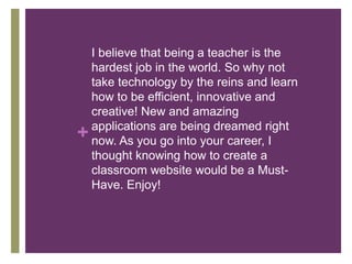 Creating a Classroom Website Using Weebly | PPTX | Web Development ...