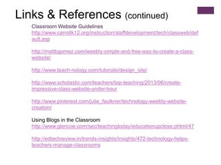 Creating a Classroom Website Using Weebly | PPTX | Web Development ...