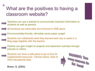 Creating a Classroom Website Using Weebly | PPTX | Web Development ...