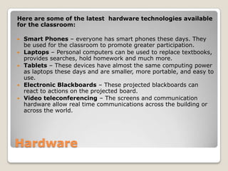 Tech tools for the classroom | PPTX | Laptops | Computing