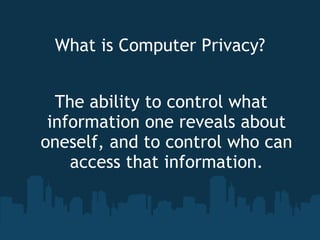 Tech Topic Privacy | PPT