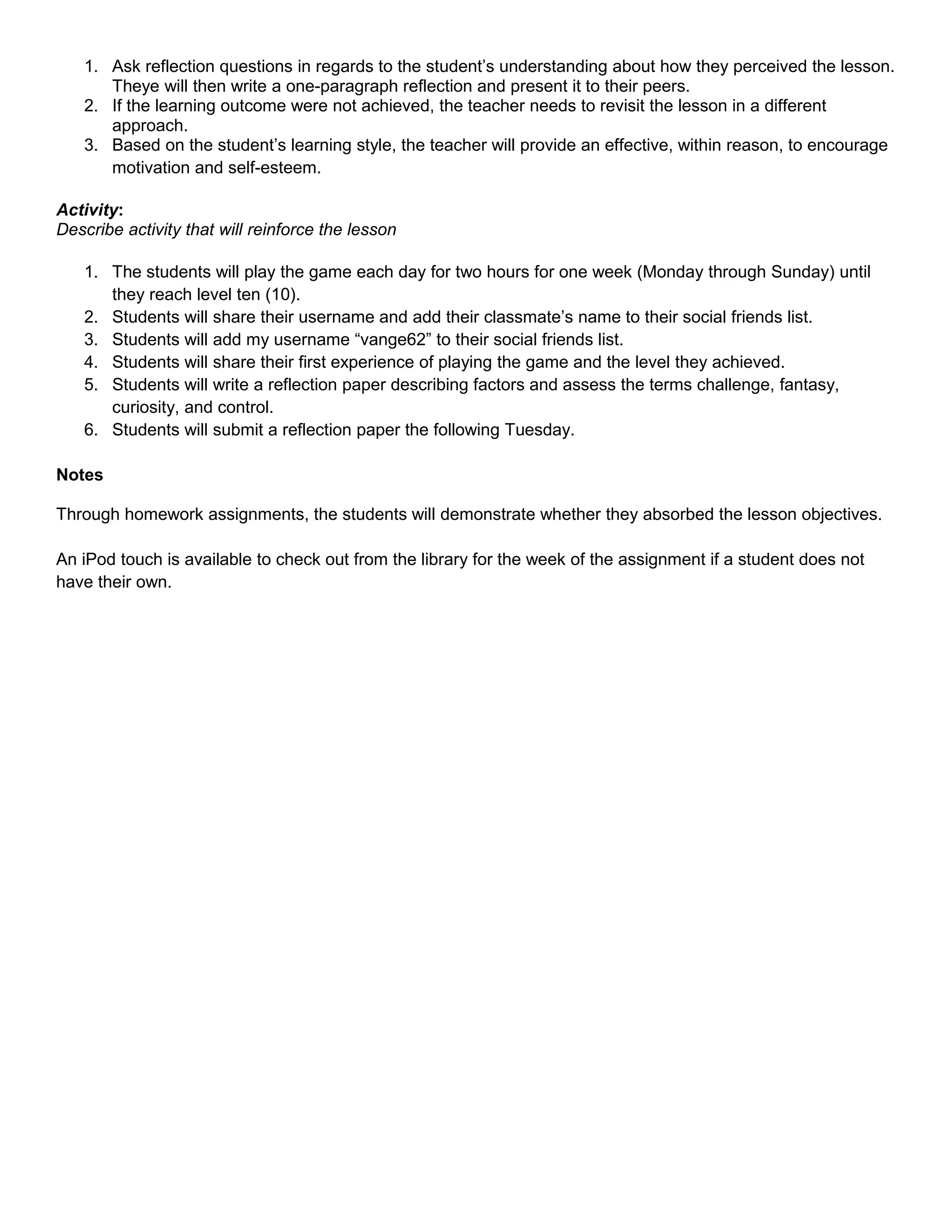 Tech Trends Reflection Lesson Plan | DOC