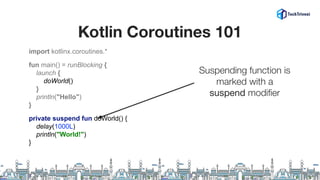 Tackling Asynchrony with Kotlin Coroutines | PDF | Web Development | Internet