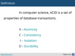 ACID Property in DBMS | PPTX