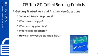 SynerComm's Tech TV series CIS Top 20 Critical Security Controls #1 | PPT