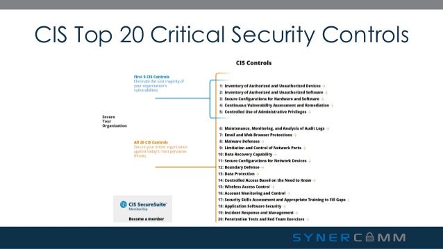 Synercomms Tech Tv Series Cis Top 20 Critical Security Controls 4