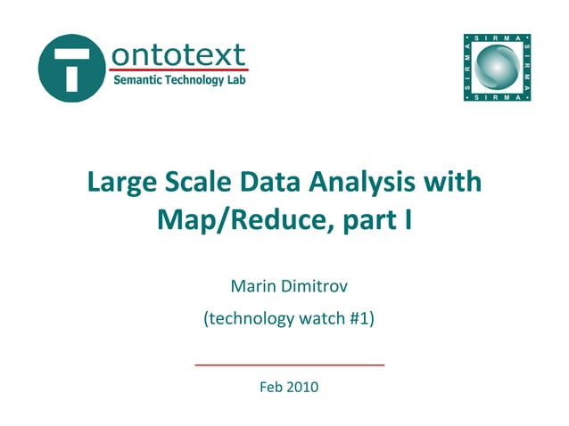 Large Scale Data Analysis with Map/Reduce, part I | PDF