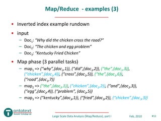 Large Scale Data Analysis with Map/Reduce, part I | PDF