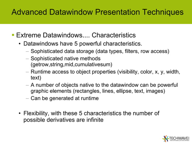 Techwave 2006 Advanced Datawindow Techniques | PPT