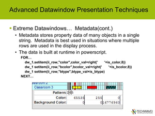 Techwave 2006 Advanced Datawindow Functionality | PPT
