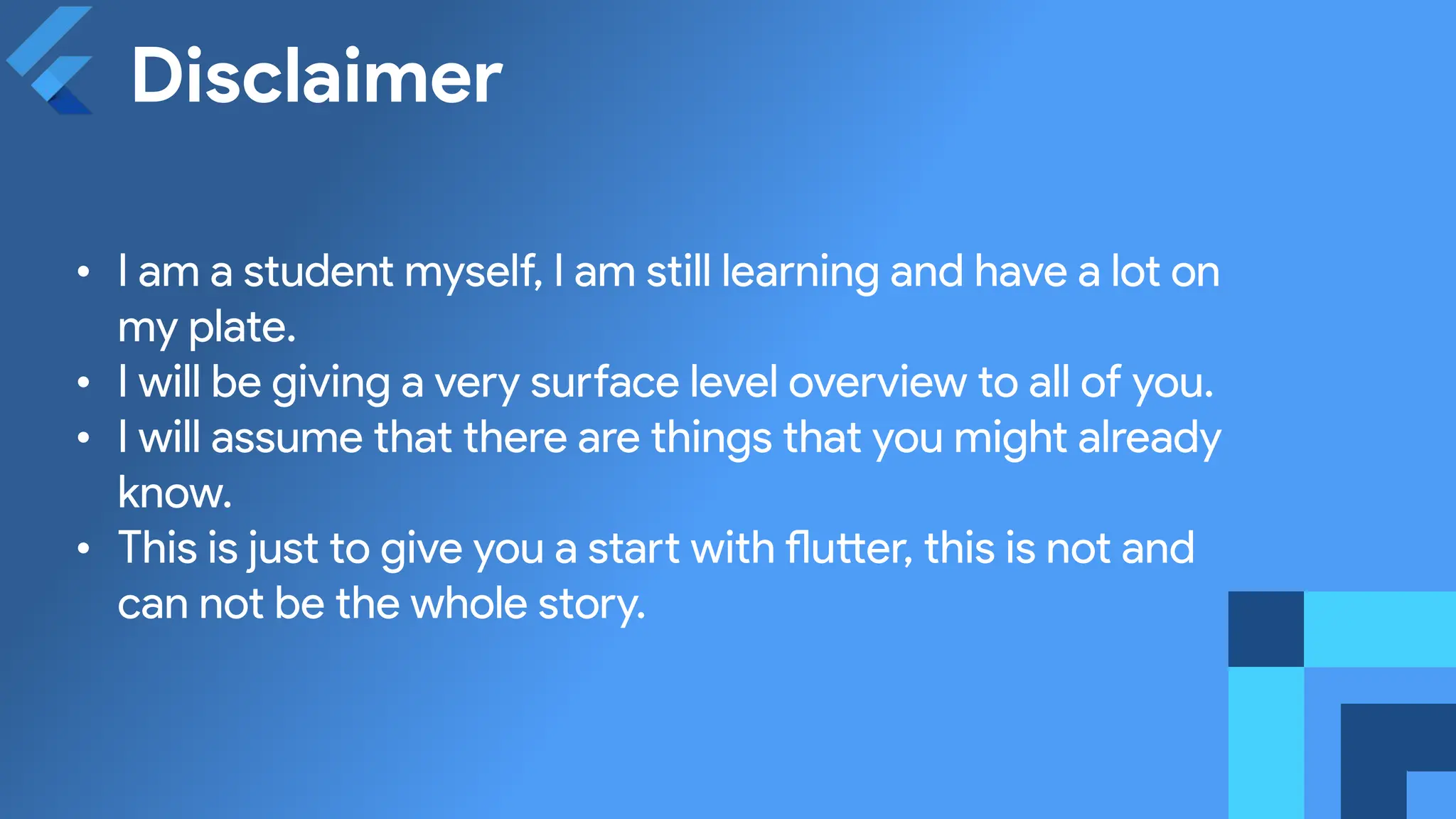 Tech Winter Break Android Flutter session | PPT