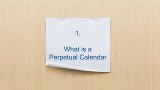 Perpetual Flip Calendar for Tech Project | PPT