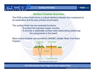 PCB Surface Finish | PDF