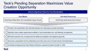 Teck Copper Growth Conference Call Slides | PPT