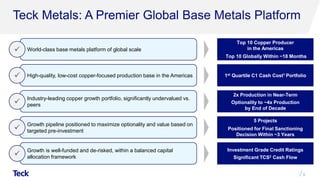 Teck Copper Growth Conference Call Slides | PPT