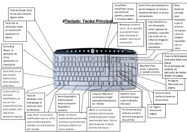 Partes del teclado