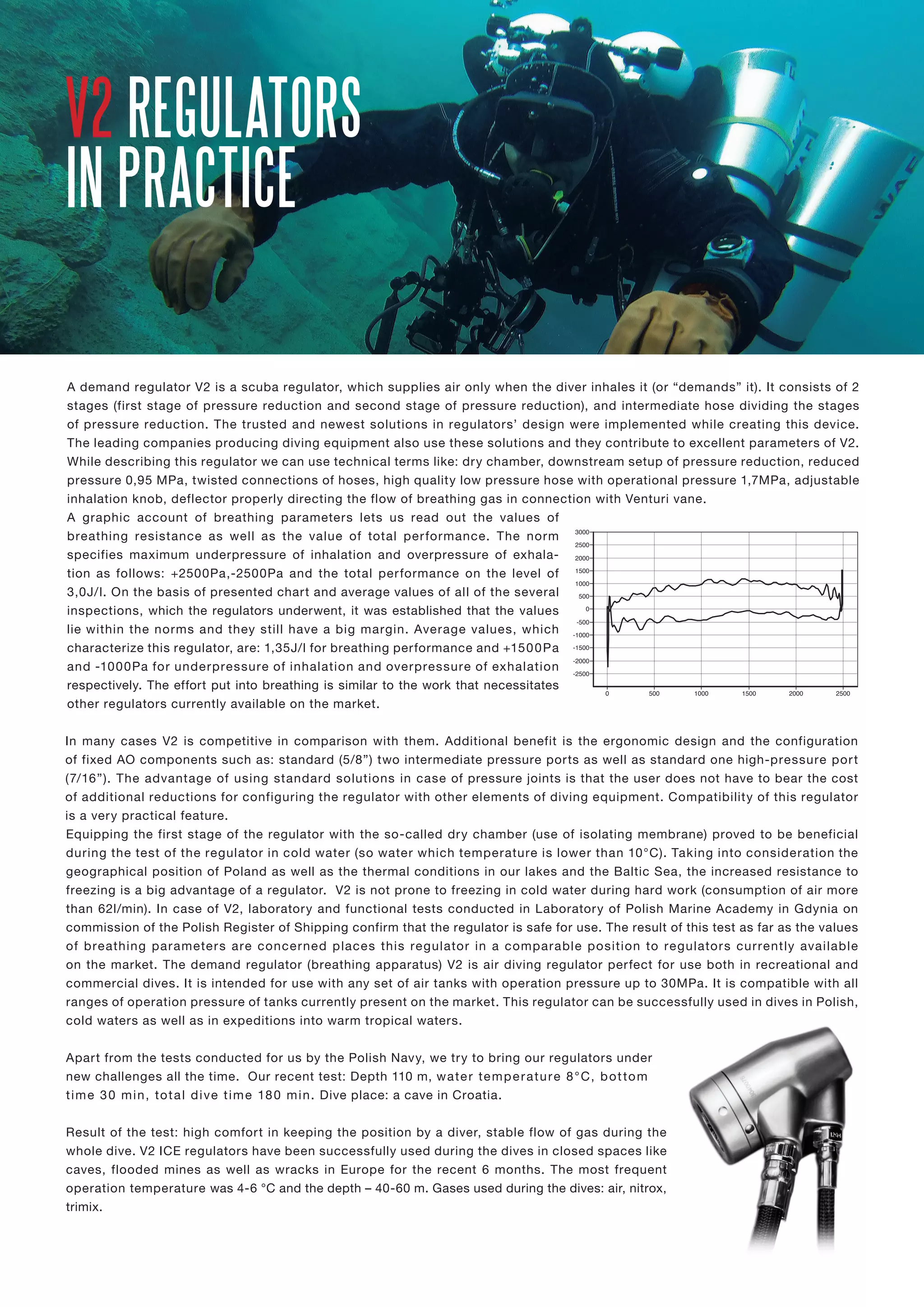 Tecline V2 regulators available from Atlantic Scuba in the UK | PDF