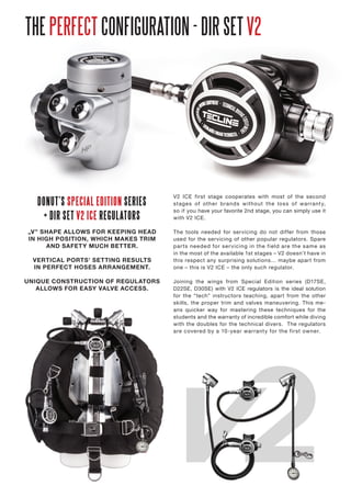 Tecline V2 regulators available from Atlantic Scuba in the UK | PDF