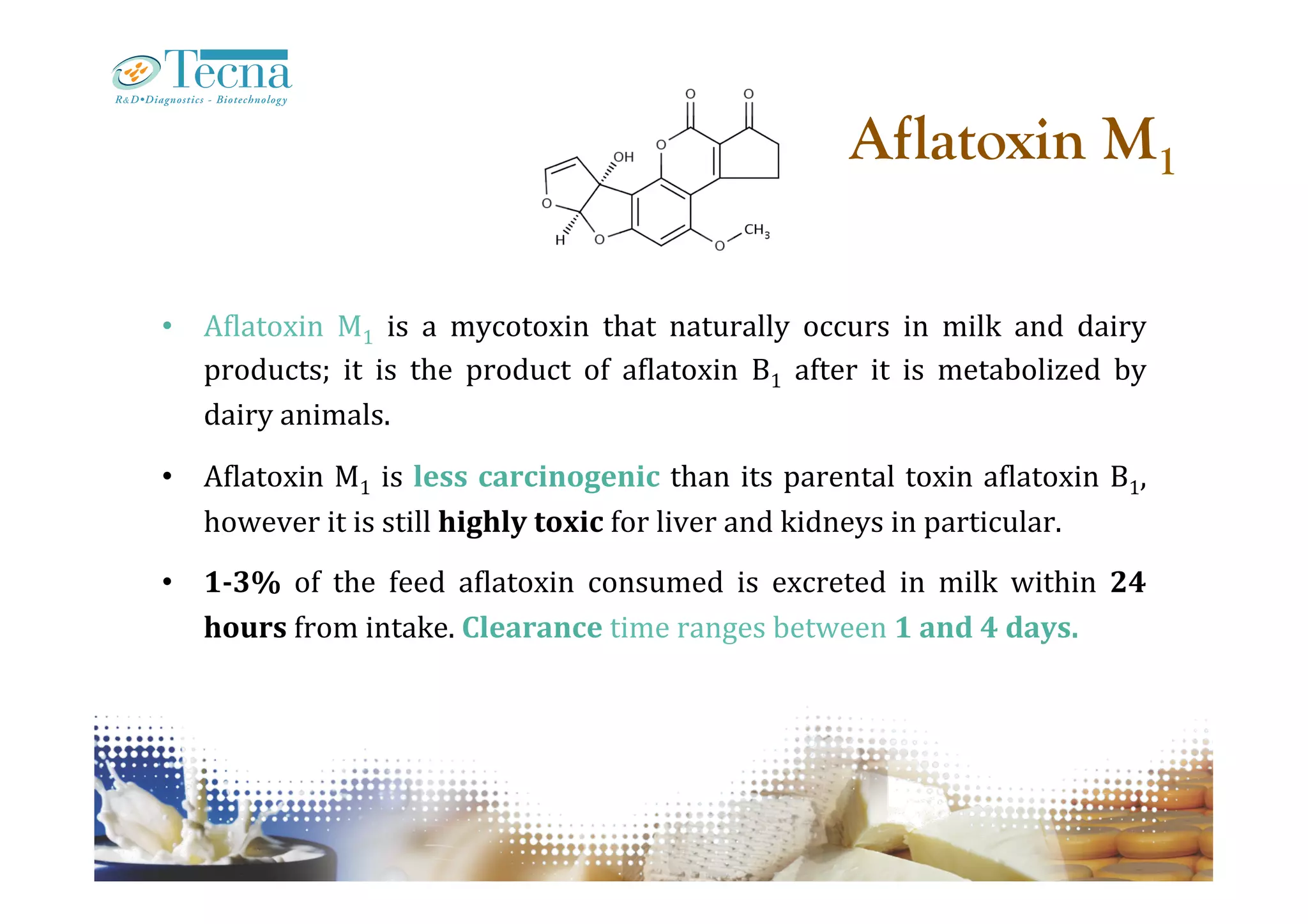 Aflatoxin M1 in milk and dairy products screening tools | PPTX