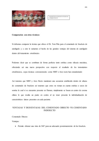 Tècnica Damon cementación brackets | DOCX