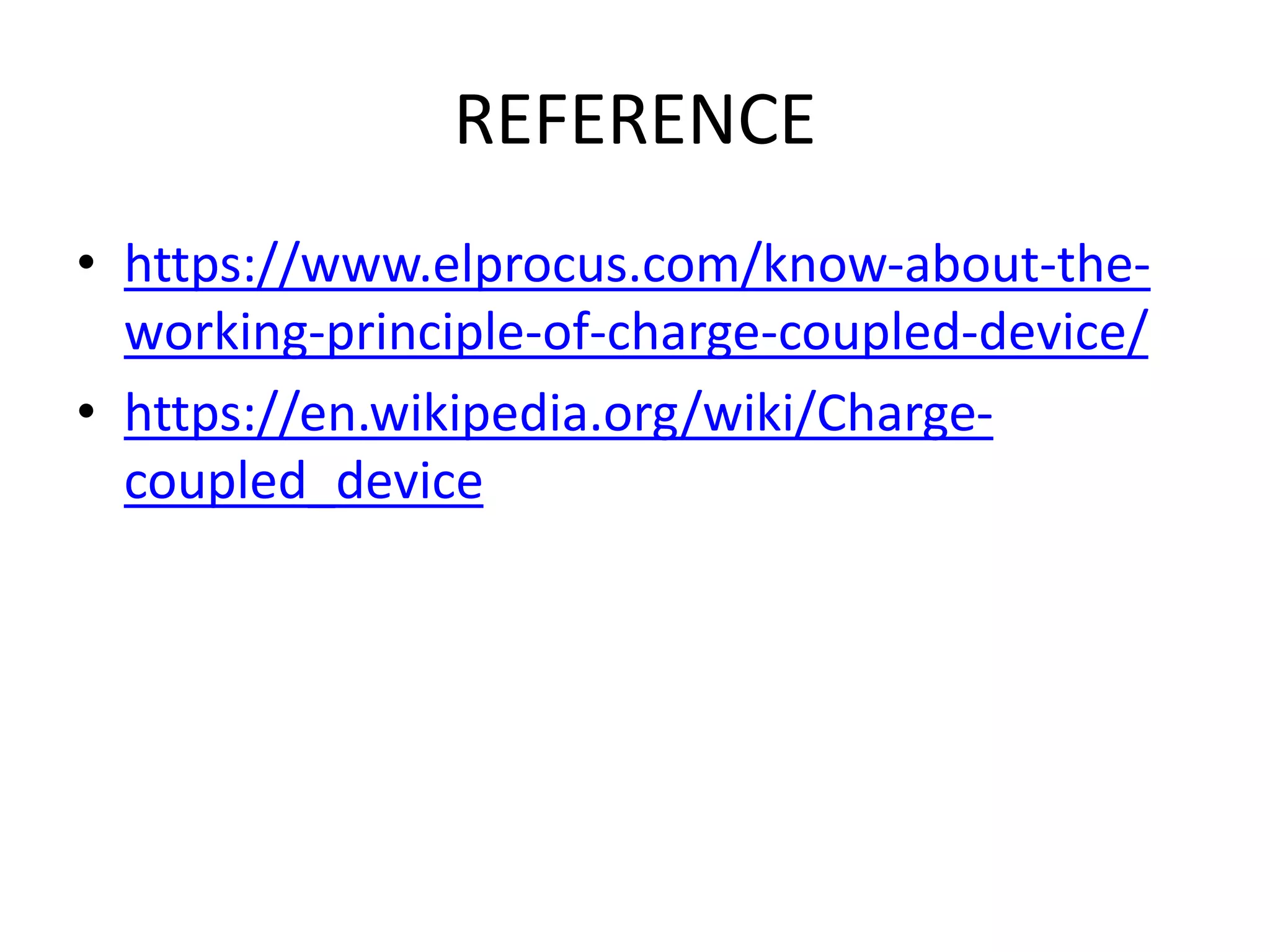 CHARGE COUPLED DEVICES | PPTX