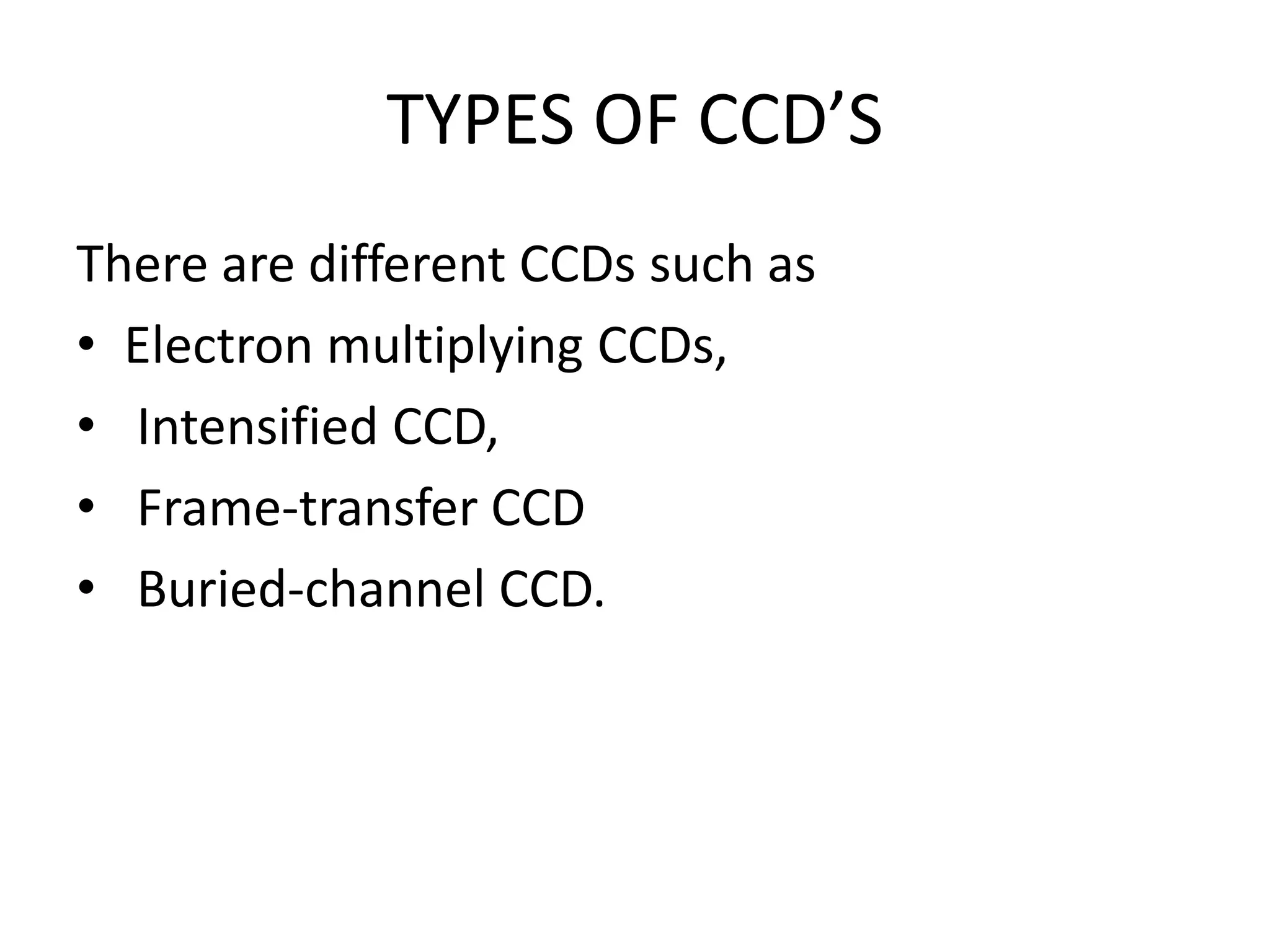 CHARGE COUPLED DEVICES | PPTX